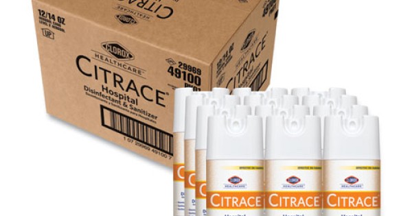 Citrace Hospital Disinfectant And Deodorizer, Citrus, 14 Oz Aerosol ...